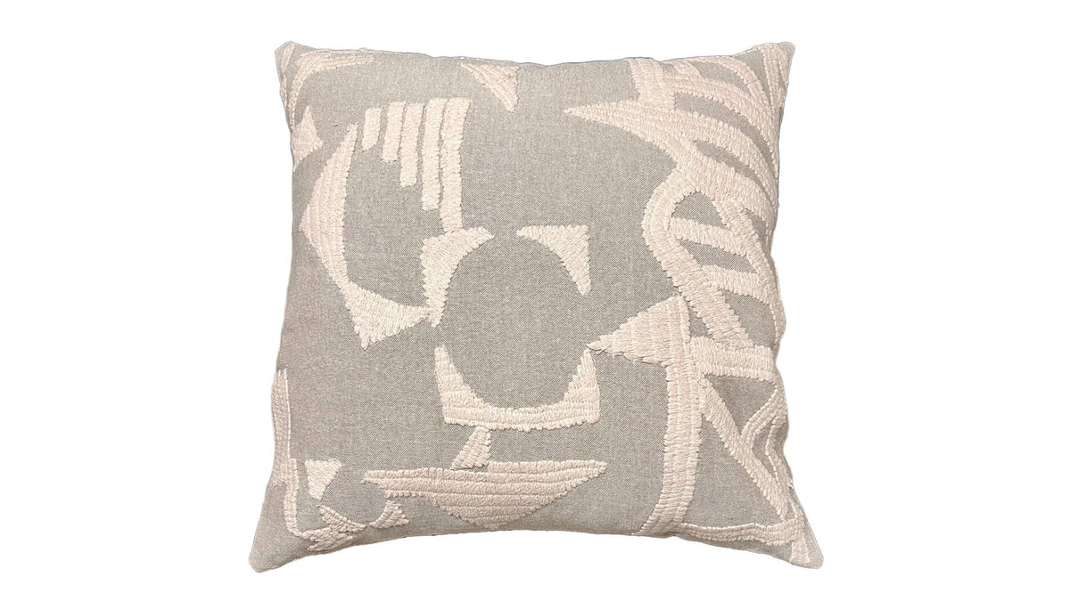 Alya Abstract Embroidered Throw Pillow | BenchMade Modern