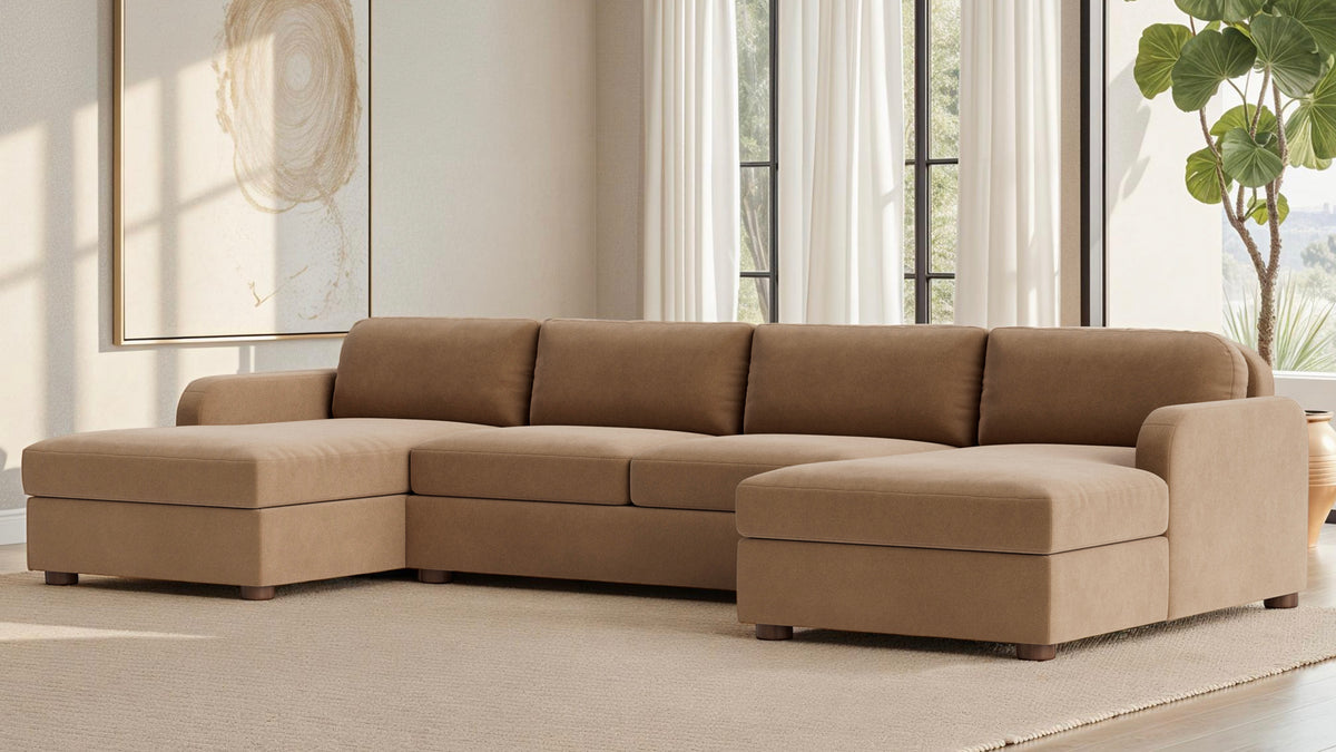 Archie Customizable Double Chaise Sectional | BenchMade Modern