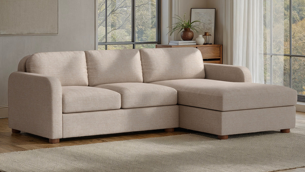 Archie Custom Curved Sofa with Chaise | BenchMade Modern
