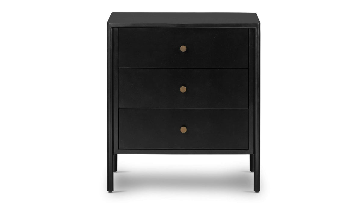 Atherton Iron 3-Drawer Nightstand | BenchMade Modern