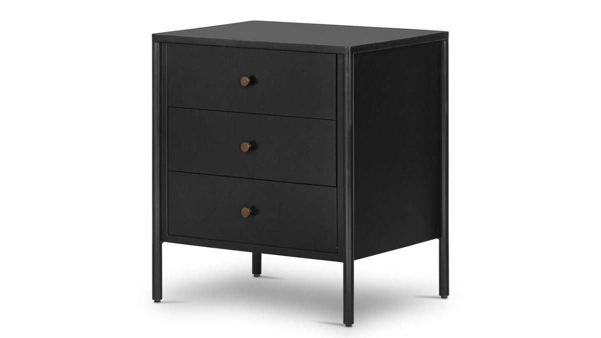 Atherton Iron 3-Drawer Nightstand | BenchMade Modern