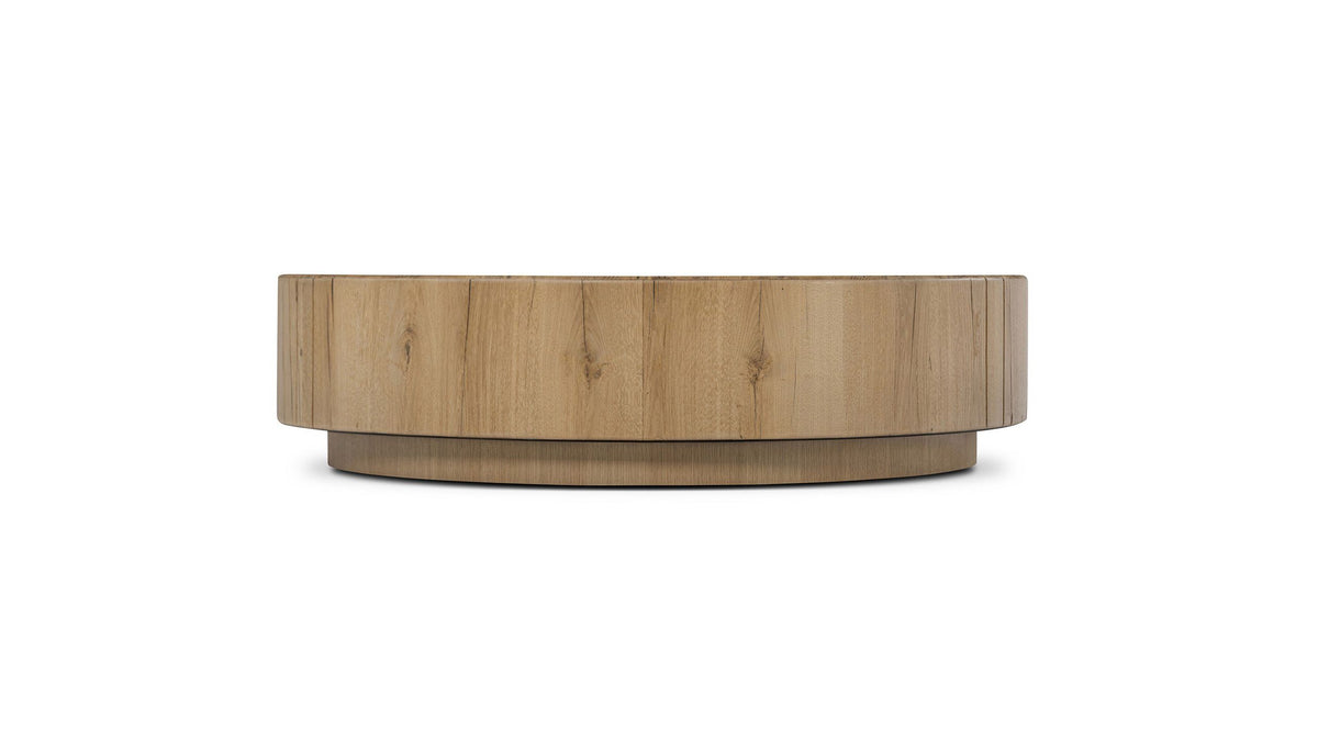 Corona Round Oak Coffee Table | BenchMade Modern Tables