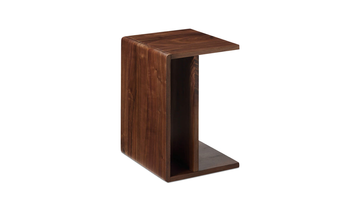 Cove Solid Wood C-Shape End Table | BenchMade Modern Tables