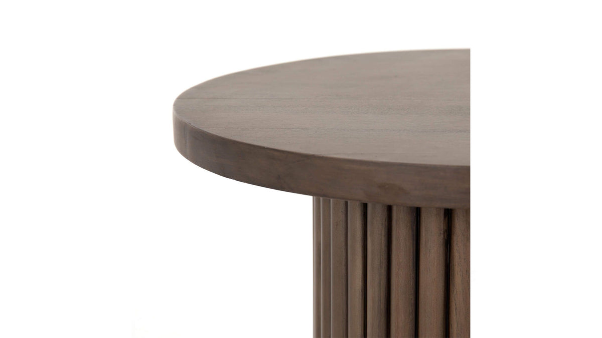 Reedley Reeded Wood End Table | BenchMade Modern Tables