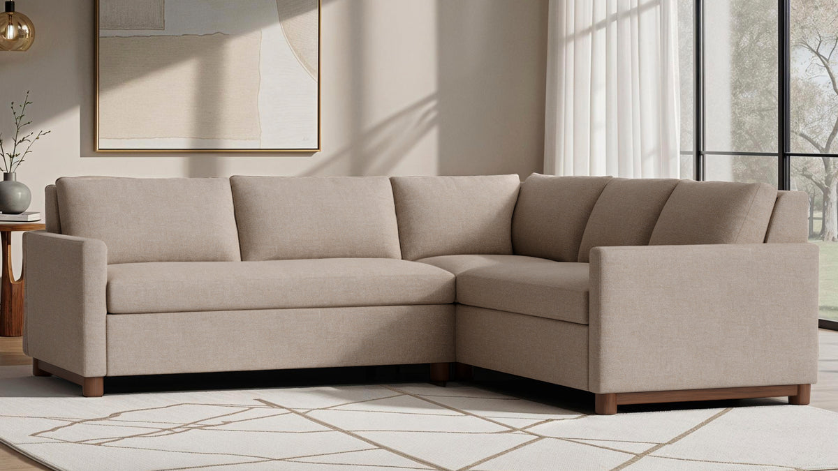 Reve Customizable Sleeper Sectional (Bench Cushion) – BenchMade Modern